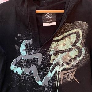 Fox | Sweaters | Womens Small Fox Racing V Neck Sweatshirt | Poshmark